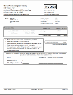 Invoice Payment (Therapeutic Drug Monitoring)