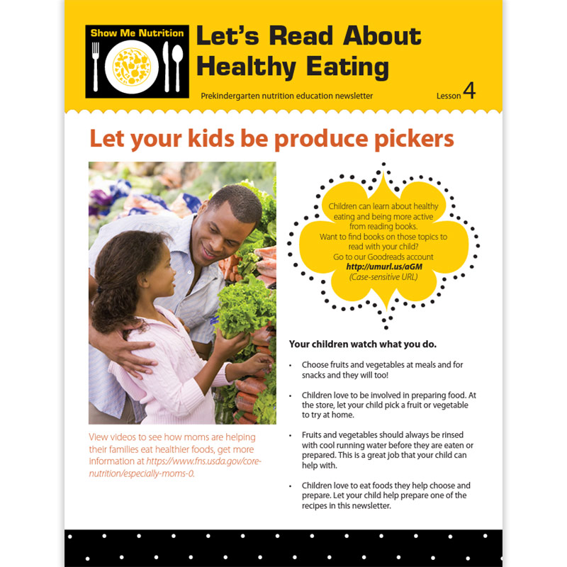 N202, Let's Read About Healthy Eating — Newsletter for Pre-kindergarten ...