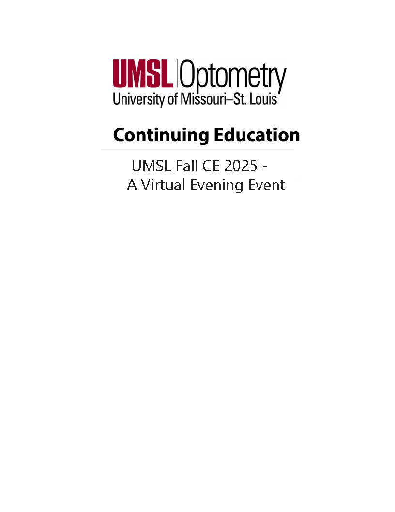 UMSL Fall CE 2025 - A Virtual Evening Event