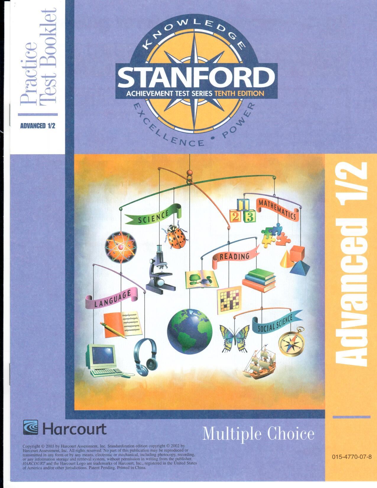 SAT 10 Advanced 1/2 Practice Test Form A&D