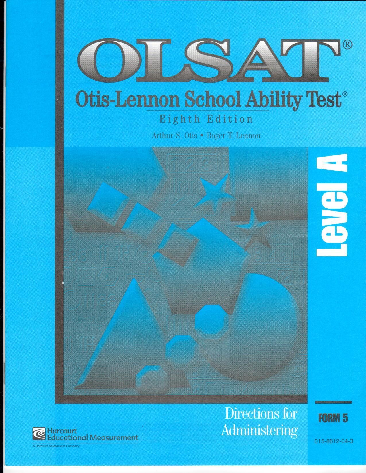 OLSAT 8 Level A Directions for Administering