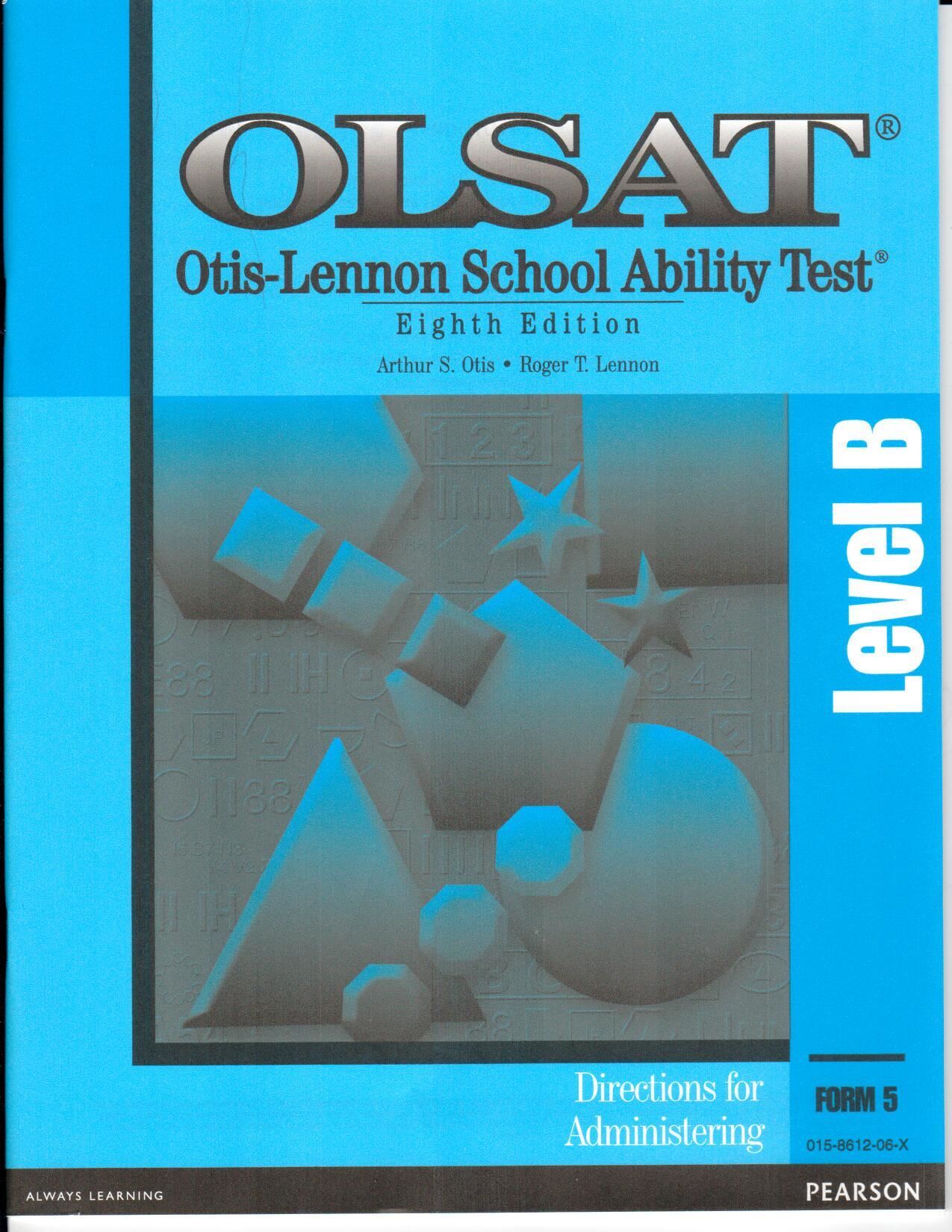 OLSAT 8 Level B Directions for Administering
