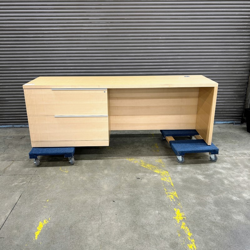 Desk: Steelcase, 2 Drawer - Beech