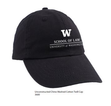Hat | Black & White UW Law Logo