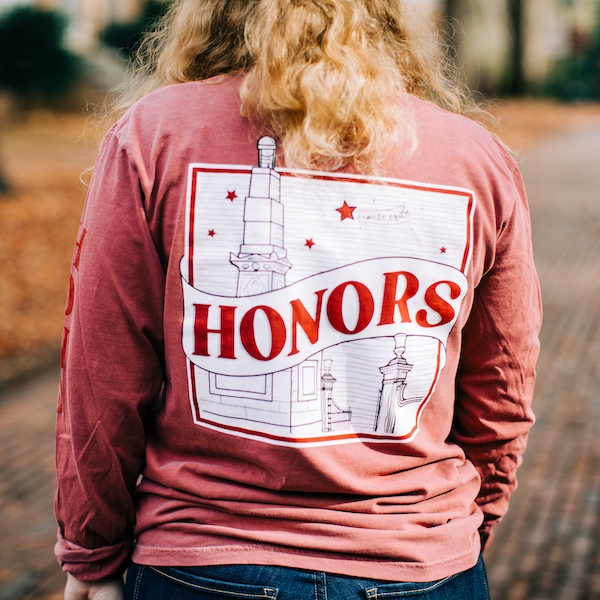 Honors Maxcy Monument Long Sleeve T-Shirt | Faded Garnet